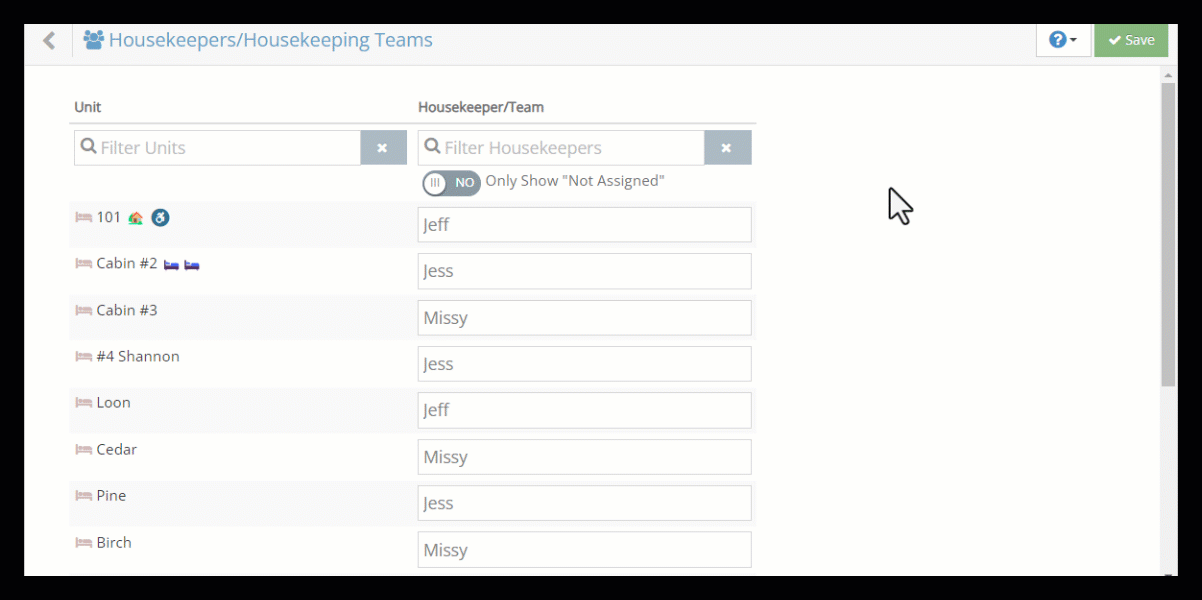 The Housekeeping Section